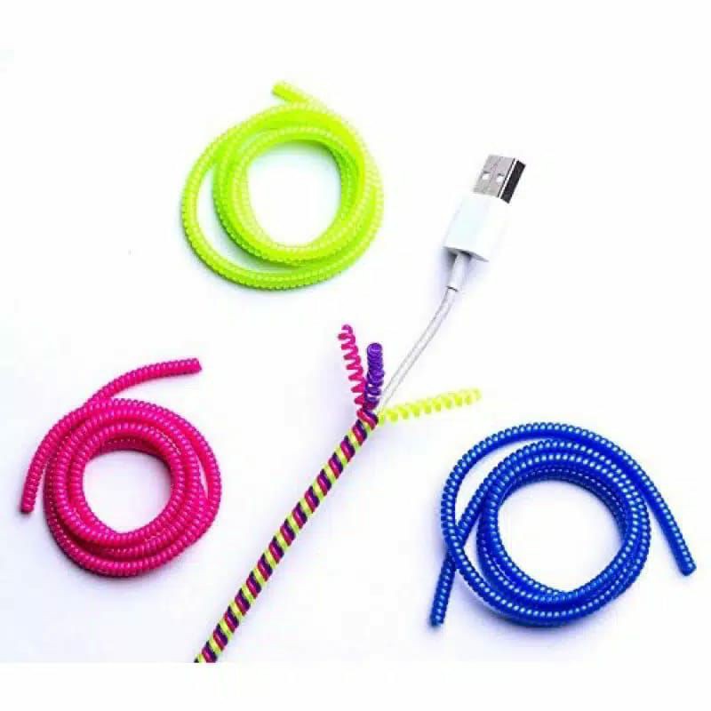 (PRICE Per 1PCS) Spiral Cable wrap protector 1 / 2 / 3 Colors Cable ...