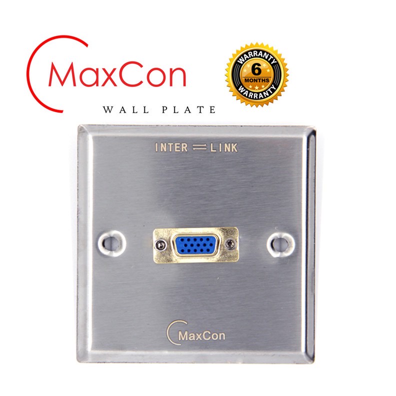 MAXCON MTW-648 SINGLE VGA WALL PANEL SOCKET | Shopee Malaysia