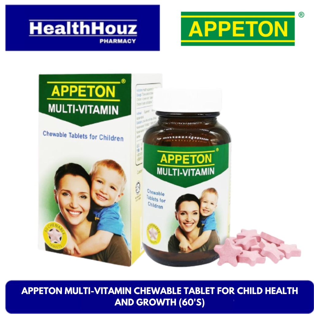 APPETON Multi-Vitamin Chewable Tablet for Child Health and Growth (60's ...