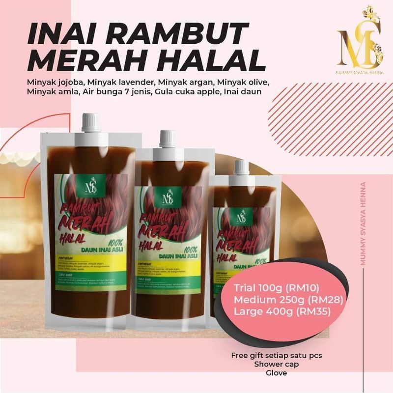 PERWARNA RAMBUT HALAL,250g (MESRA WUDUK) | Shopee Malaysia