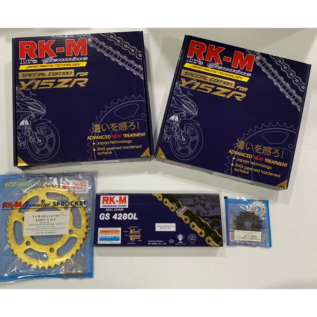 NEW ARRIVALS!!!! RKM CHAIN KIT-Y15ZR/LC150/FZ150(WITH RK 428 KLO O-RING ...