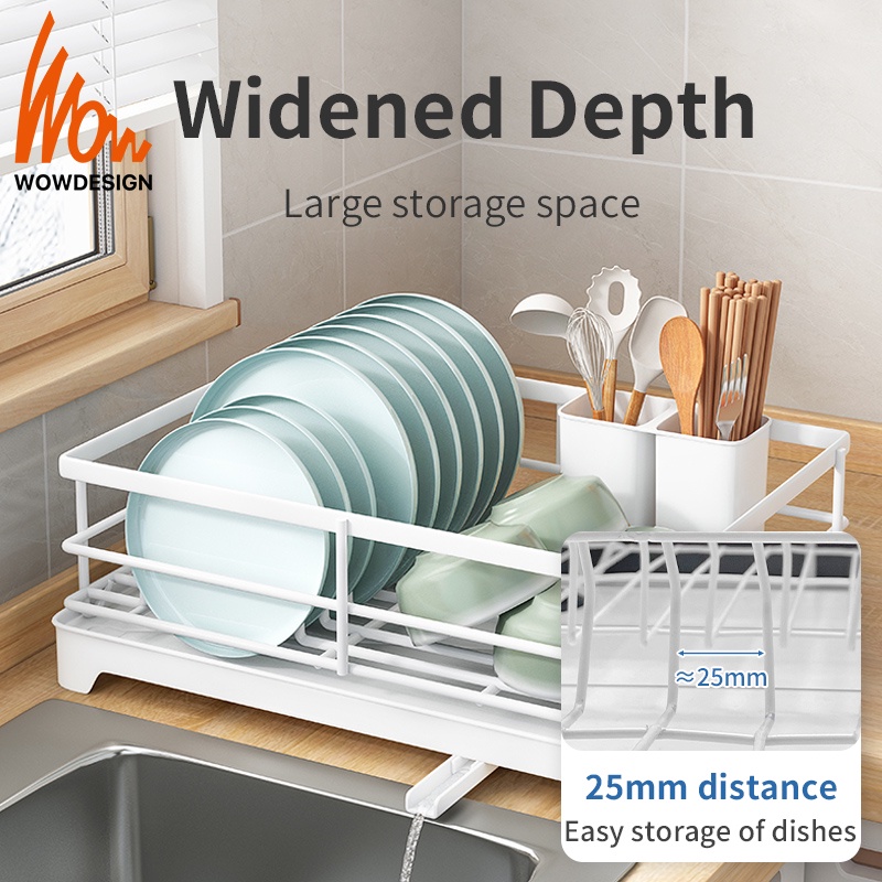 Dish Drainer Dish Rack Rak Pinggan Kitchen Organizer Kitchen Storage ...