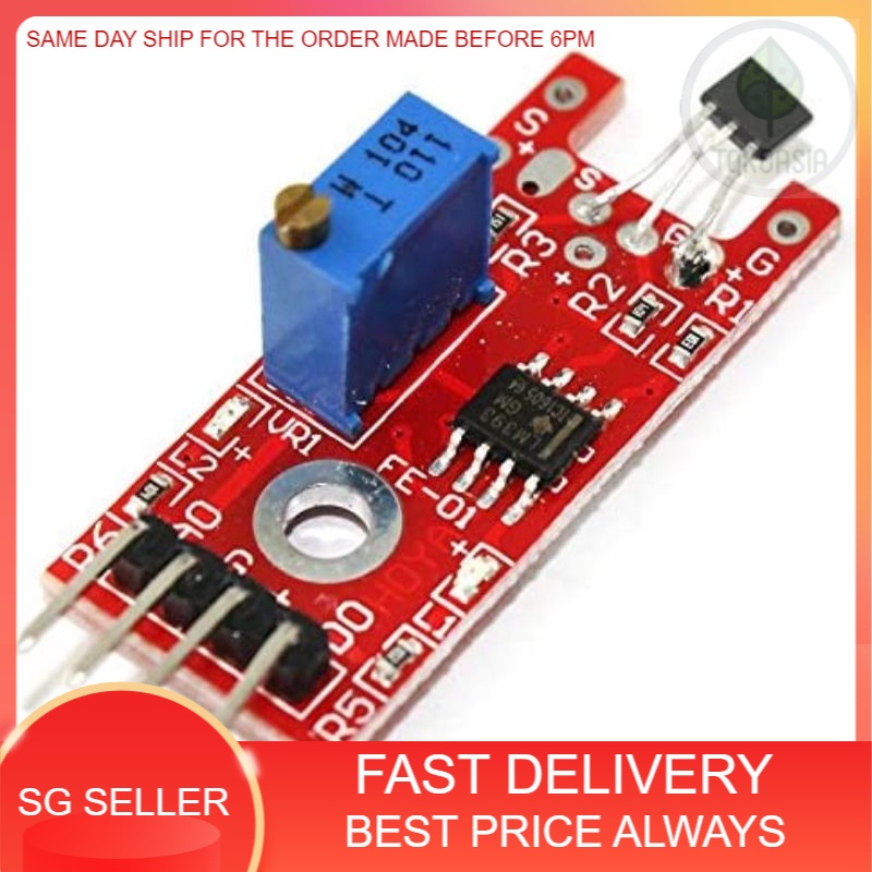 KY-024 Linear Magnetic Hall Switches Speed Counting Sensor Module for Arduino ky 024 | Shopee ...