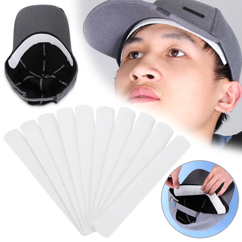 Disposable Hat Anti Sweat Pads Invisible Anti-dirty Sweat Baseball Cap ...