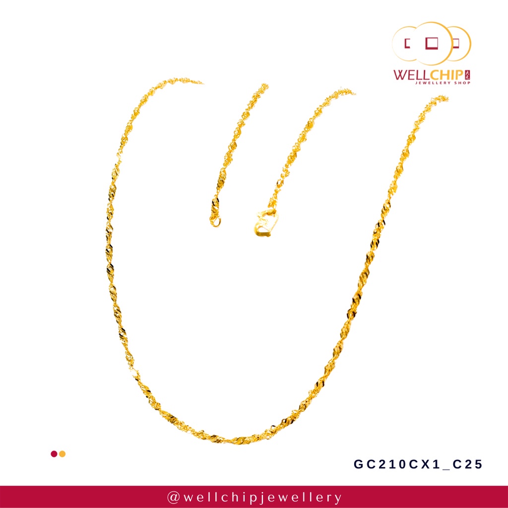 Rantai Emas 916 | 916 Gold Chain | Emas 916 | Kedai Emas WELL CHIP ...