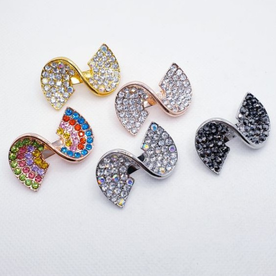 M01501 Kerongsang Brooch Bahu Pin Tudung Rhinestone Premium Silver Rose ...