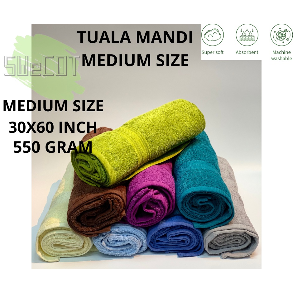 [READY STOCK] BATH TOWEL MEDIUM SIZE / TUALA MANDI SAIZ SEDERHANA BESAR ...