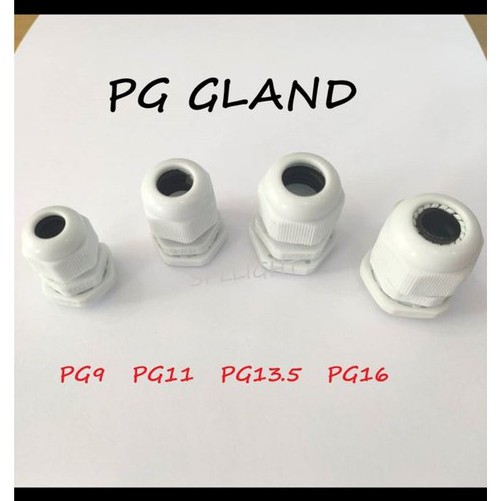 PG CABLE GLAND NYLON PG9 / PG11 / PG13.5 / PG16 (White) | Shopee Malaysia
