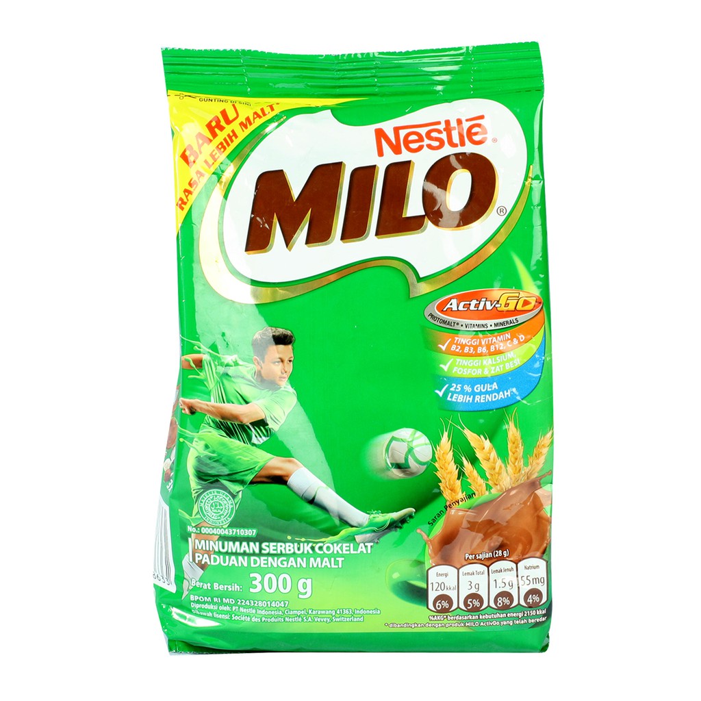 Milo Chocolate Flavored Milk Powder With Malt 300g | Shopee Malaysia