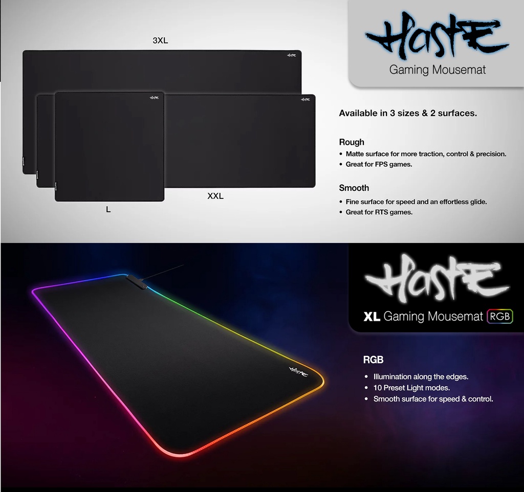 Tecware Haste Series Cordura Fabric Gaming Mousepad - (CDR450/CDR900 ...