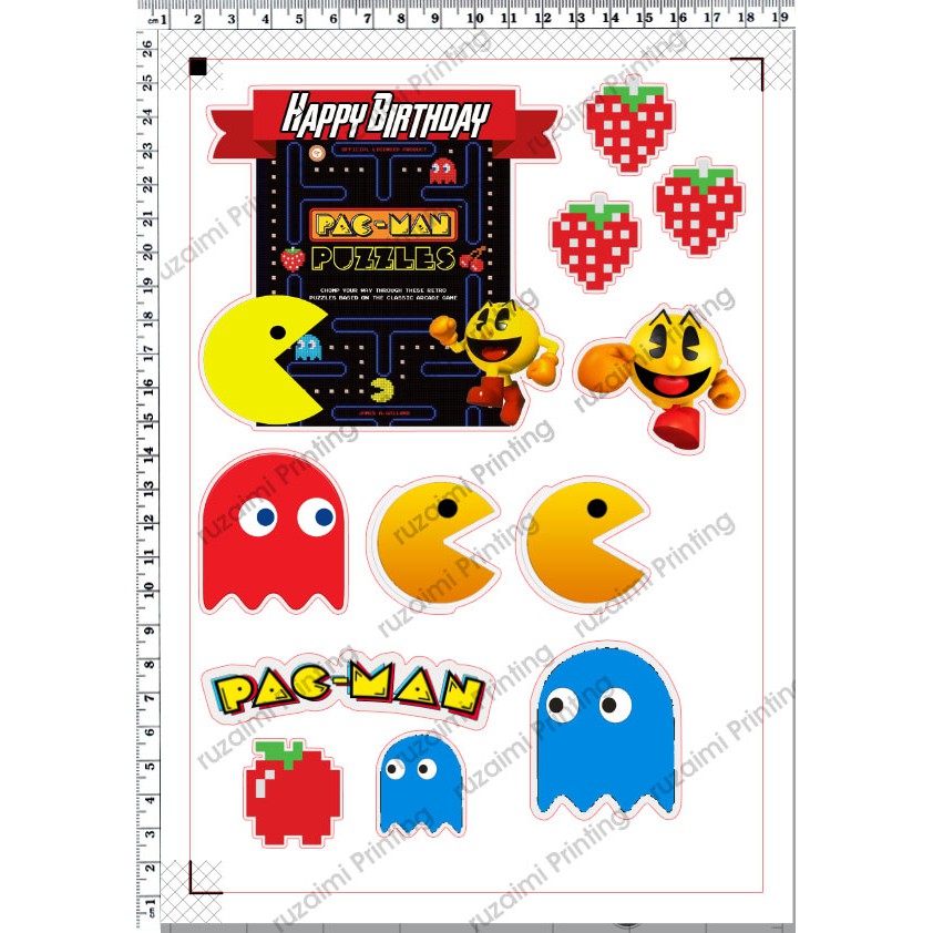 Pac Man cake Topper 001 | Shopee Malaysia