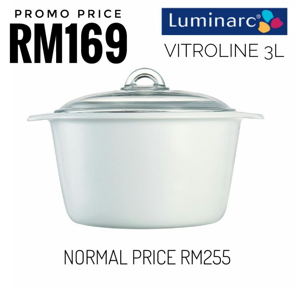 Luminarc Vitroflam White Cookware 3L @Fast Delivery | Shopee Malaysia