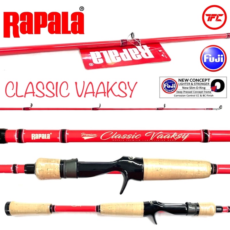 RAPALA Classic Vaaksy Baitcast & Spinning Fishing Rod BC Baitcasting ...