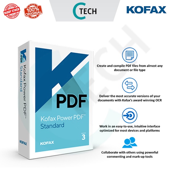 Kofax Power PDF Standard Version 3 (PDF Editor) | Shopee Malaysia