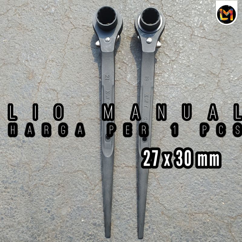 Kwt Double Rachet Wrench 27 x 30 Mm Ring Ratchet Scaffolding Key 27 Mm ...