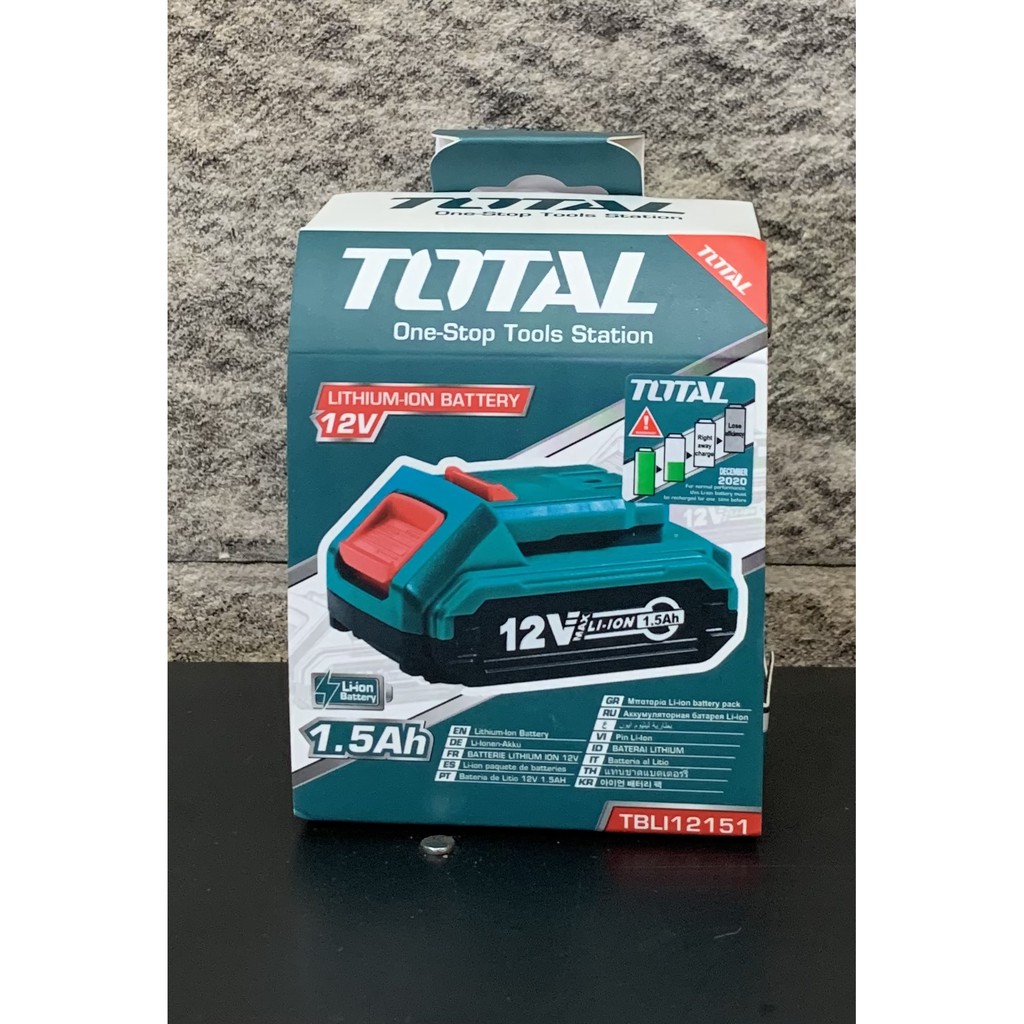 TOTAL Lithium-Ion 12V Battery and charger - (TBLI12151/TCLI12081 ...