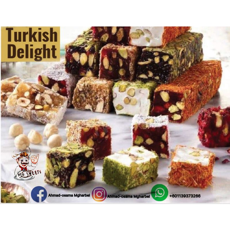 Turkish delight different flavors | Shopee Malaysia