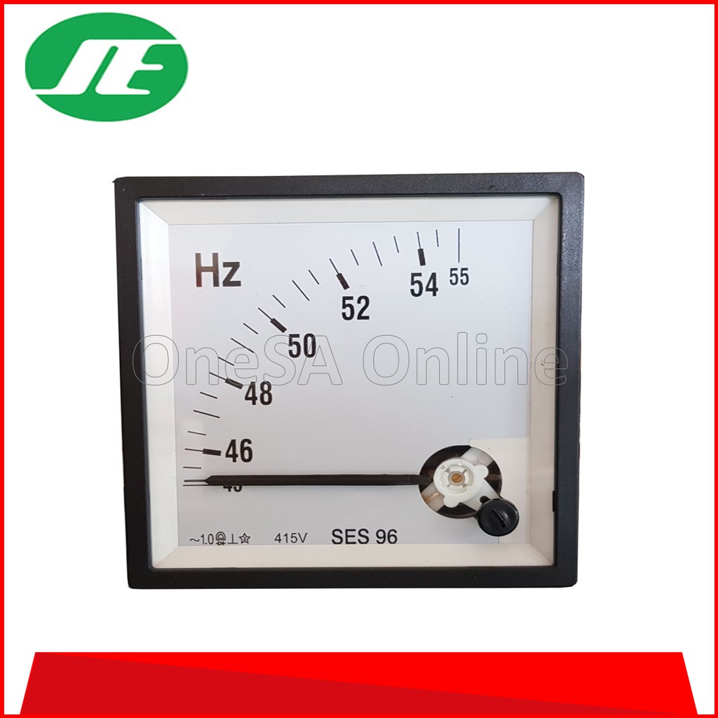 SES AC ANALOG FREQUENCY METER,415V 45-55Hz 96MM X 96MM(SES96-HZ-415 ...