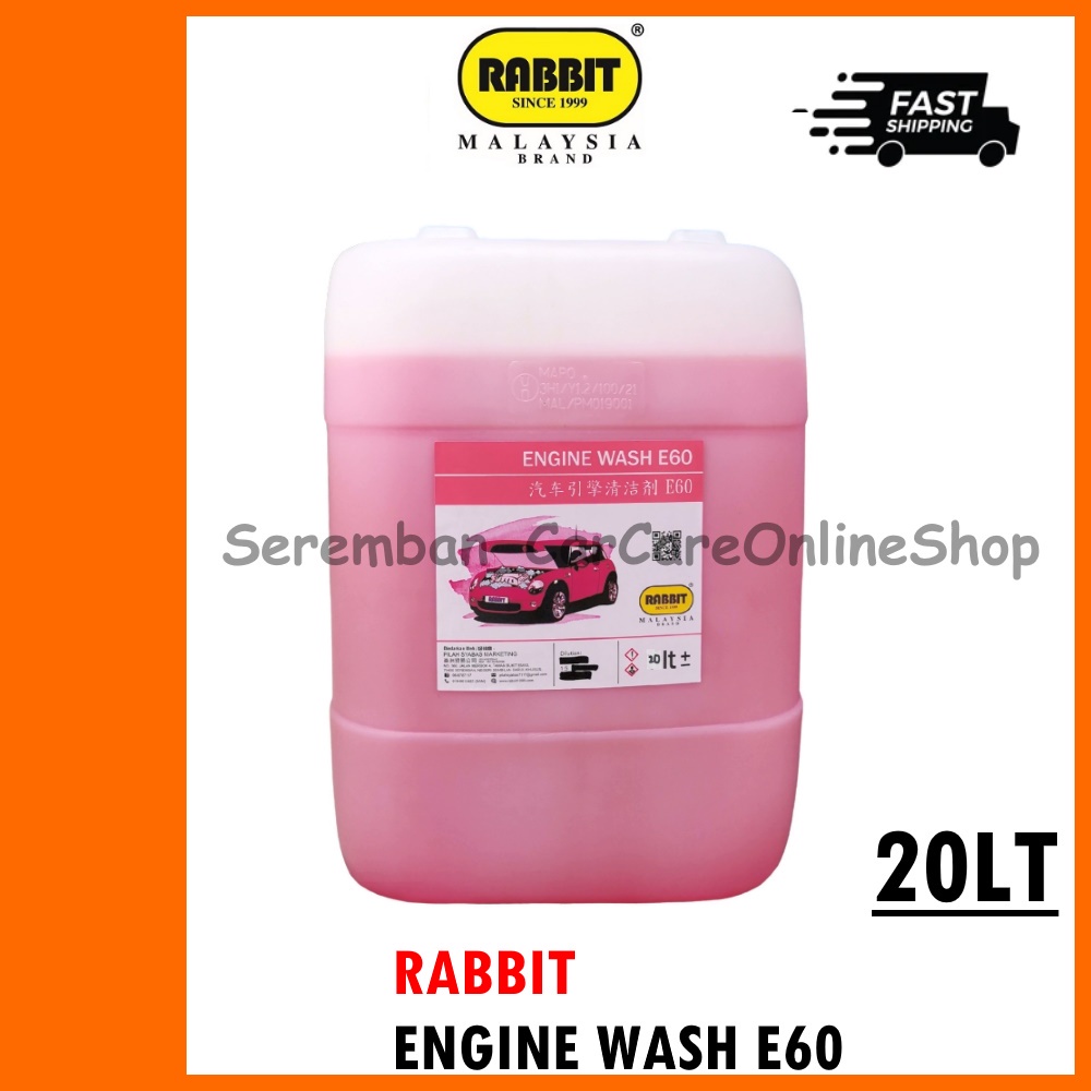 RABBIT ENGINE WASH E60 - 20Lt - Engine Degreaser Chemical 20KG / Engine ...
