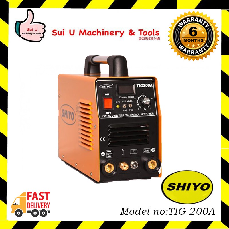 SHIYO TIG200A / TIG 200A / TIG-200A Inverter Welding Machine C/W ...
