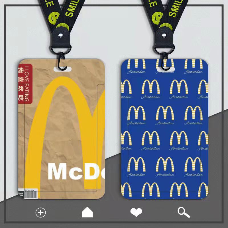 【Ready Stock】McDonald's Name tag ID Card holder with hand strap ...