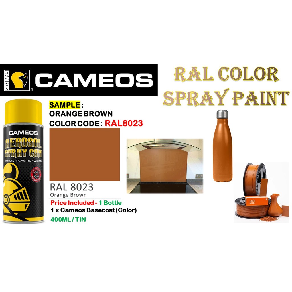 RAL COLOR - RAL8023 - RAL9018 - AEROSOL Spray Paint - CAMEOS 400ML/TIN ...
