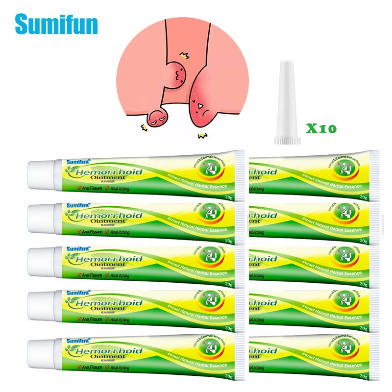 Newsumifun 10pcs Mint Hemorrhoids Ointment Internal And External Anal