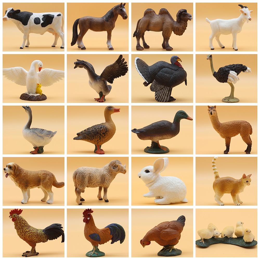 Poultry Animals Farm Model Solid Simulation Chicken Dog Buffalo Sheep ...