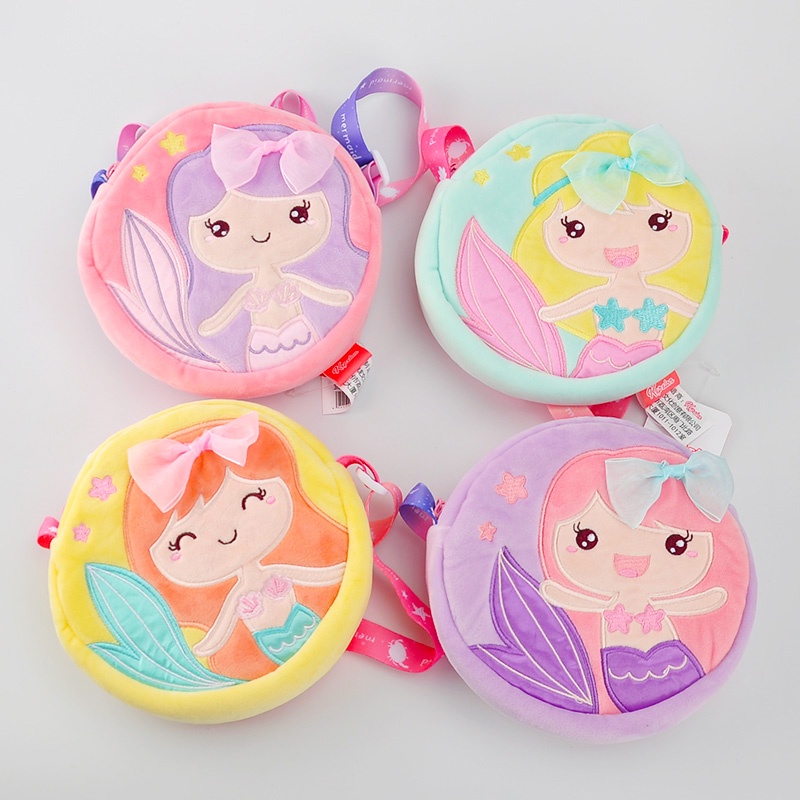 Cute Cartoon Mermaid Series Plush Toys and Shoulder Bag For Baby Kids ...