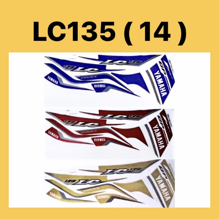 YAMAHA LC135 STICKER (14) // LC135 NEW 135LC LC 135 V2 V3 V4 V5 V6 BODY ...