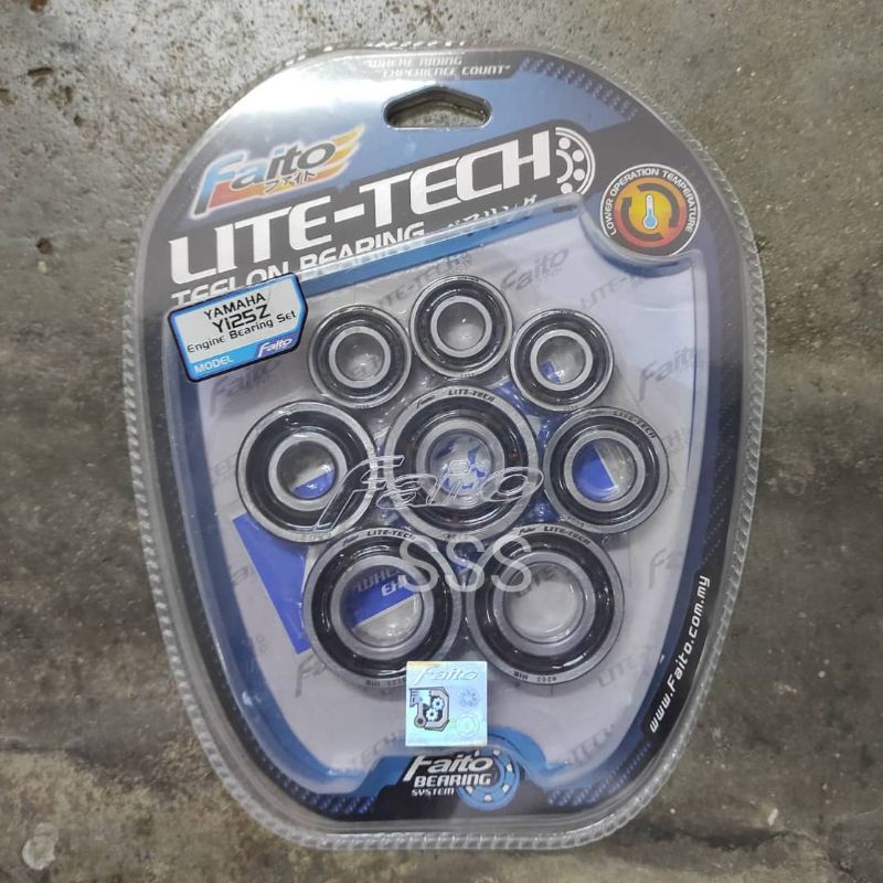 FAITO RACING ENGINE BEARING LITE-TECH SET Y15ZR LC135 4S 5S 125ZR RXZ ...