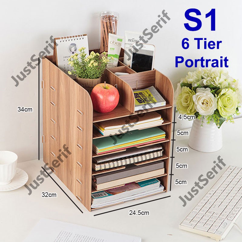 Book rack, desktop book rack, wood rack DIY table book rack, wooden ...