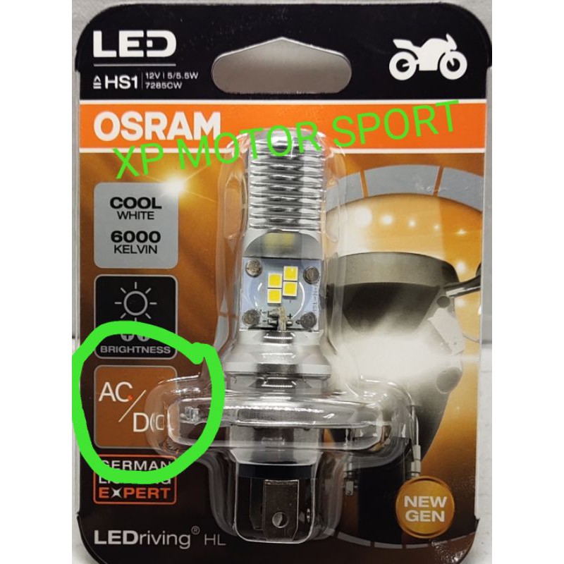 6000k Mentol Depan Led Putih Dengan Kuning Osram H4 Untuk Semua Jenis Motor Model HS1(H4) (Ac/Dc ...