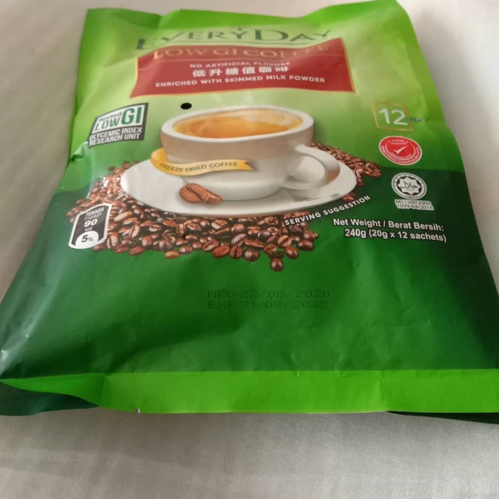 EVERYDAY LOW GI COFFEE - HALAL - LESS SUGAR - HEALTHIER CHOICE | Shopee ...