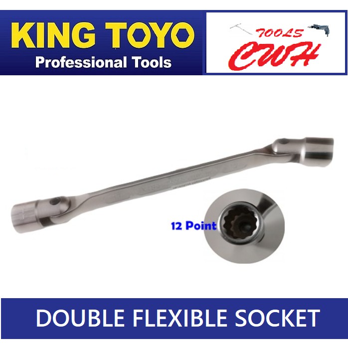 KING TOYO / JONNESWAY DOUBLE FLEXIBLE SOCKET WRENCH BOX SPANNER SPANNER ...