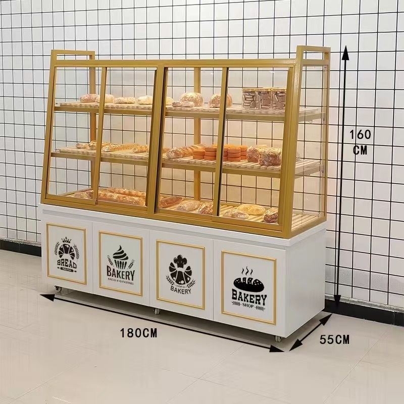 Bread cabinet display cabinet cake pastry shop baking side island ...