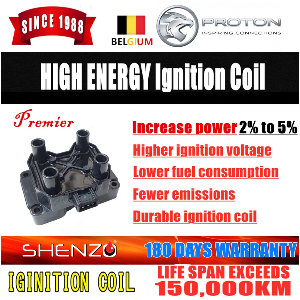 PROTON GEN 2 Wira VDO ignition coil MADE IN BELGIUM WIRA VD0 EXORA ...