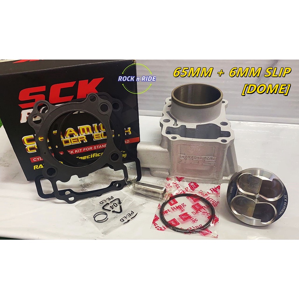 HONDA RS150 / RSX 150 SCK RACING CERAMIC BLOCK [ 57.3MM 63.5MM 65MM 66MM 68MM ] + FORGED PISTON ...