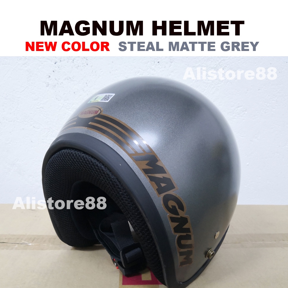 MAGNUM M8 HELMET - STEAL MATTE GREY | Shopee Malaysia