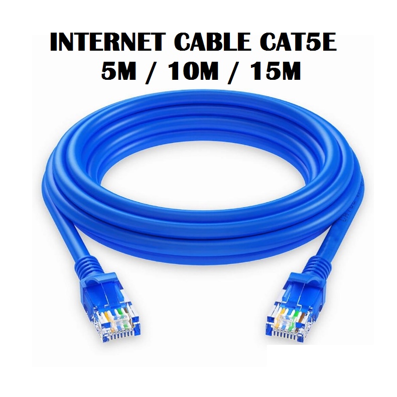 Internet Cable CAT5e RJ45 Network LAN Cable 5M 10M 15M | Shopee Malaysia