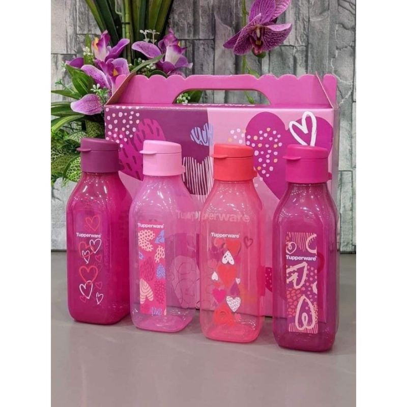 Tupperware Sweet Heart Square Eco Bottle 500ml | Shopee Malaysia