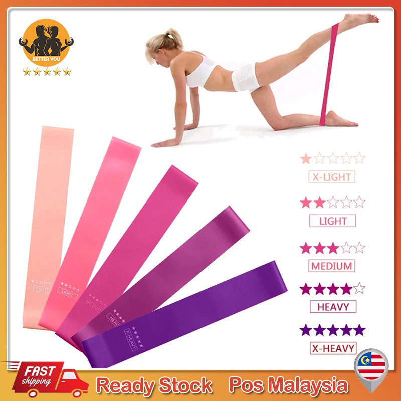 【5PCS/Set】Hip Resistance Bands Yoga Squat Elastic Band Exercise Fitness ...
