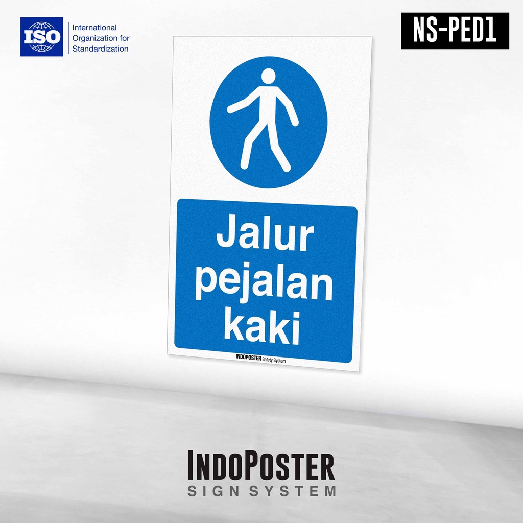 Iso Sign Sticker for Pedestrian Walkway Walkway | Shopee Malaysia