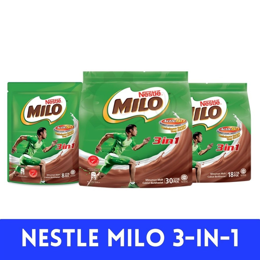 Nestle Milo Activ-Go 3 in 1 Vico Original 18's / Calcium Plus 15's ...