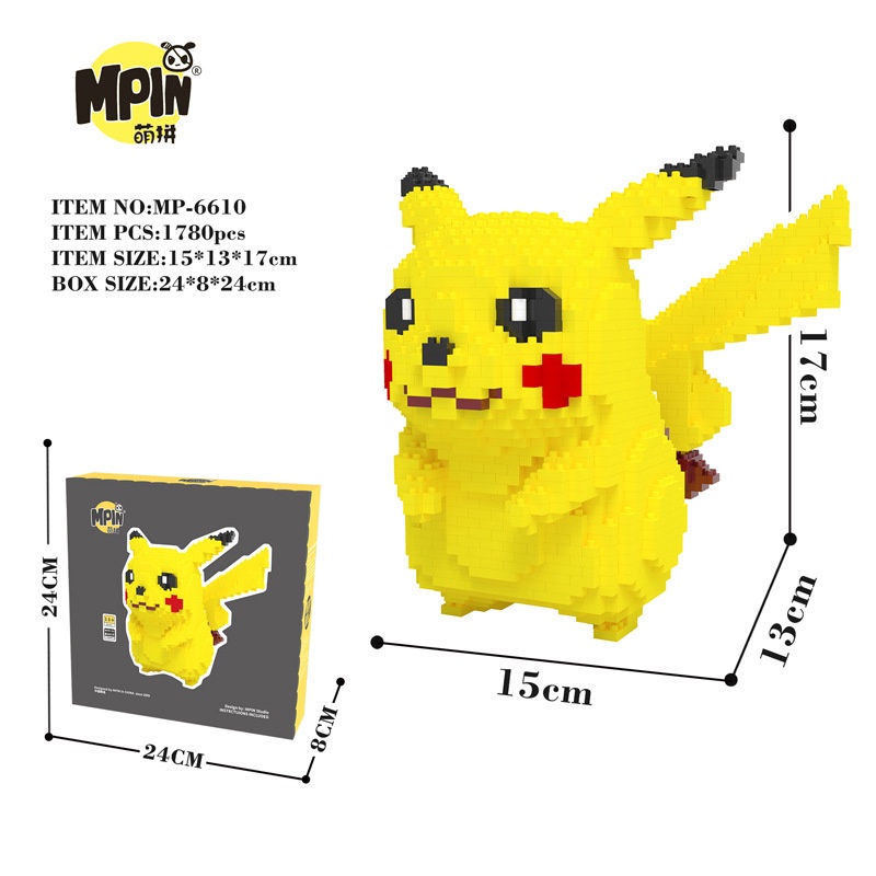 Pokemon Building block Extra BIGGER size | Pokemon Mini Building block ...