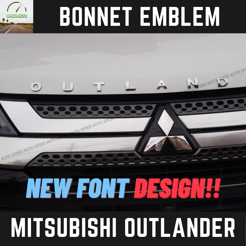 [READY STOCK] Mitsubishi Outlander Emblem Hood Bonnet Wording Sticker ...