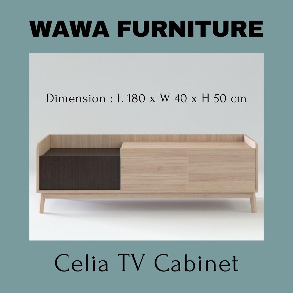 𝐖𝐀𝐖𝐀 𝐅𝐔𝐑𝐍𝐈𝐓𝐔𝐑𝐄 / CELIA TV CABINET / RUANG TAMU / MEJA TV / KABINET TV / MULTI FUNCTIONAL TV ...