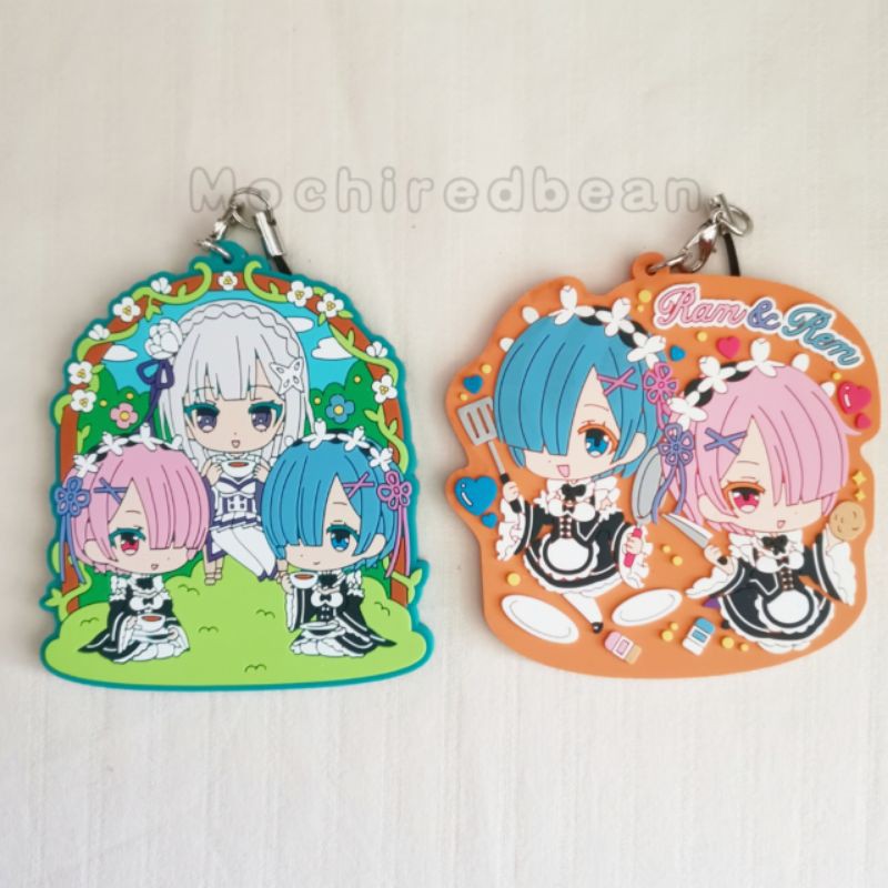 ReZero Starting Life In Another World Emilia Ram Rem Anime Keychain ...
