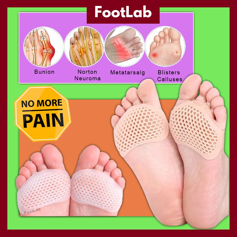 Forefoot Foot Pad Silicone Gel Feet Heel Leg Pain Relief Support Tapak ...