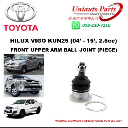 TOYOTA HILUX VIGO KUN25 (04' - 15', 2.5cc) FRONT UPPER ARM BALL JOINT ...